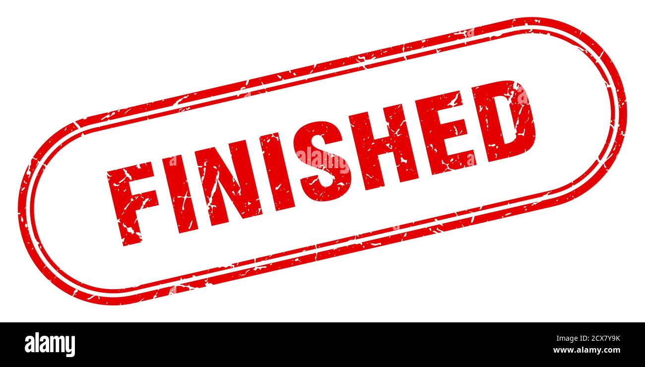 finished stamp. rounded grunge sign on white background Stock Vector ...