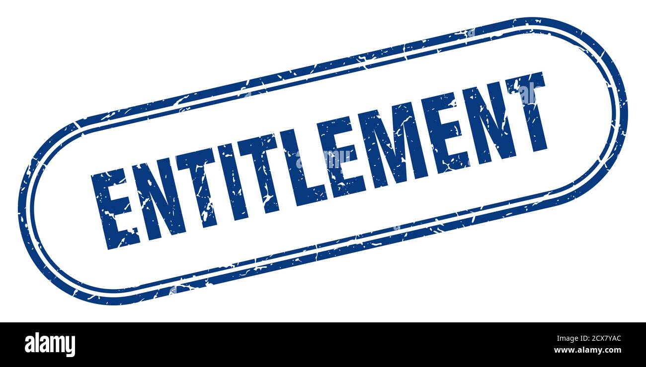 entitlement stamp. rounded grunge sign on white background Stock Vector ...
