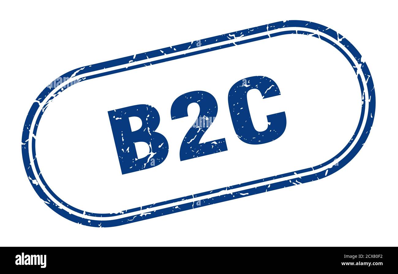 b2c stamp. rounded grunge sign on white background Stock Vector Image & Art - Alamy