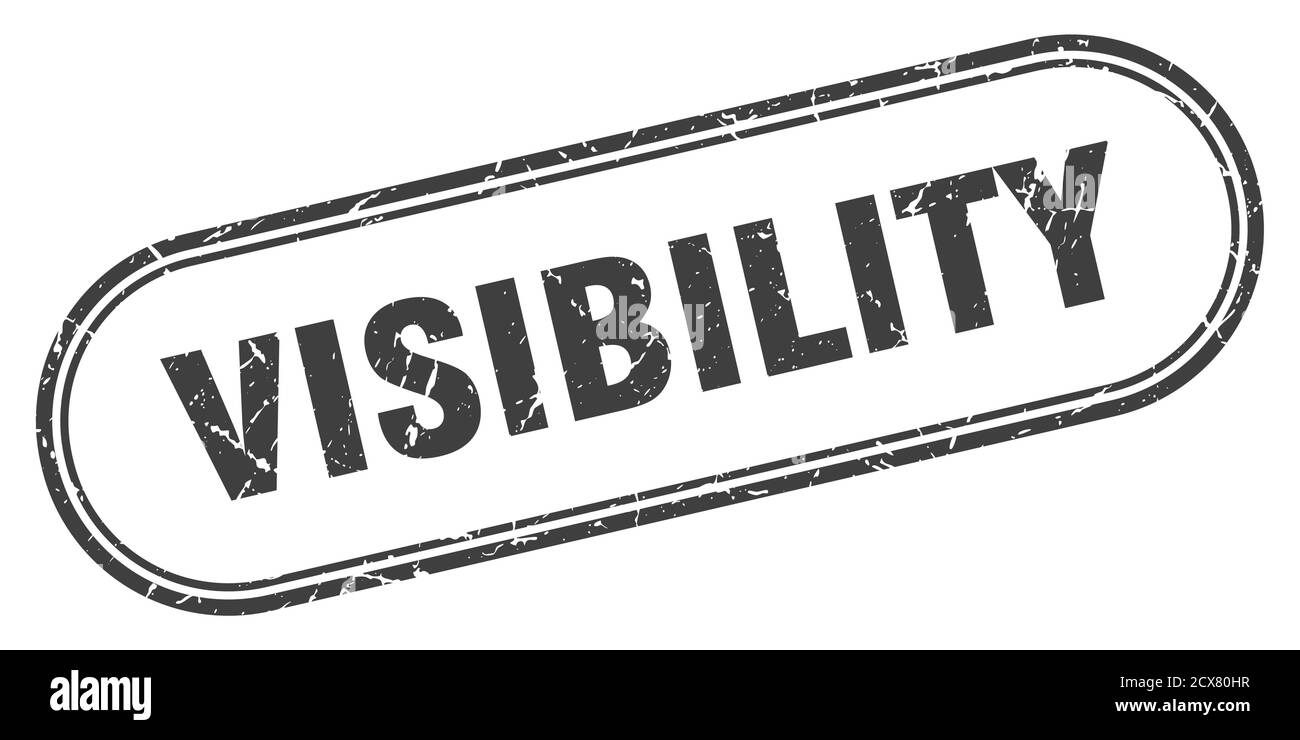 visibility stamp. rounded grunge sign on white background Stock Vector ...