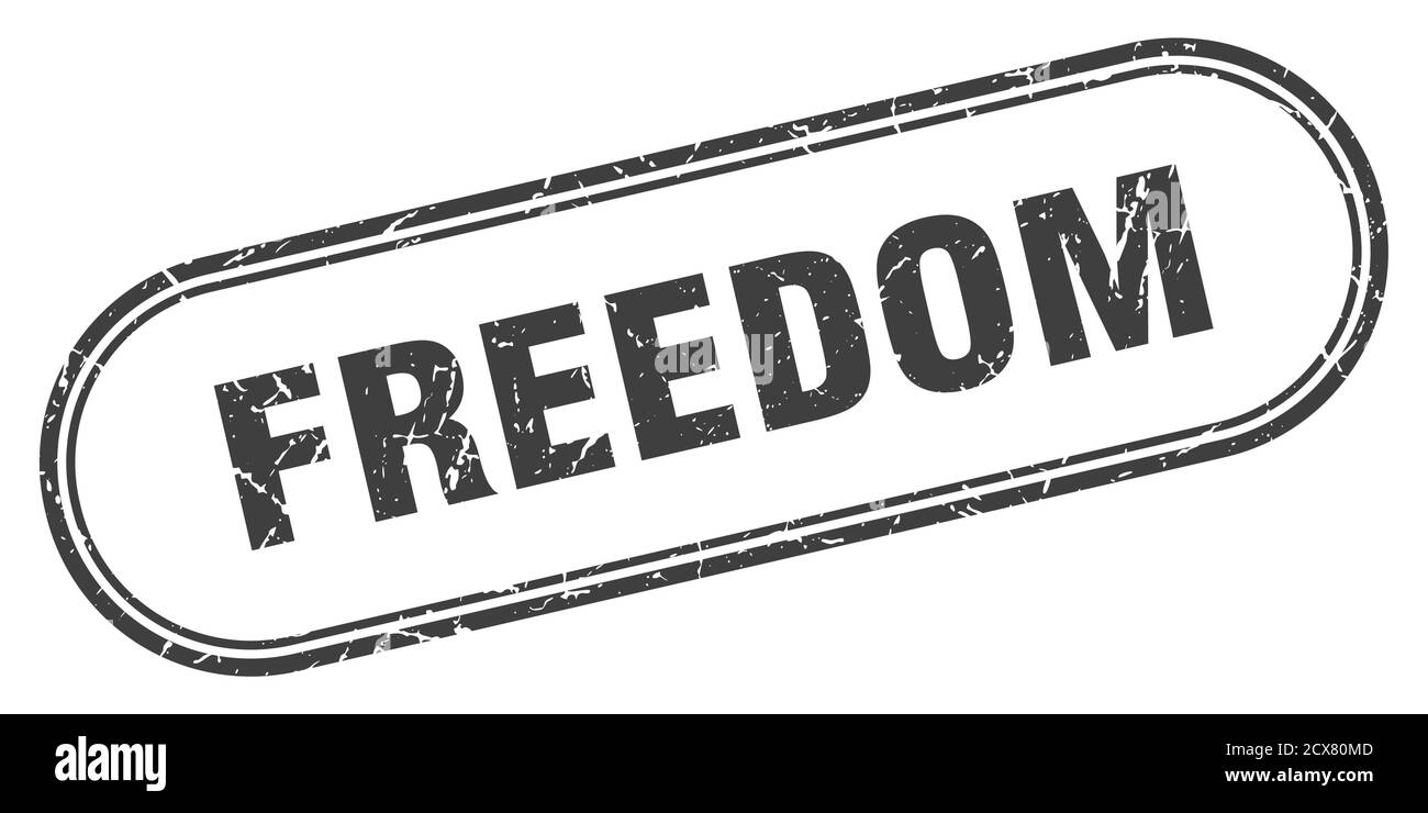 freedom stamp. rounded grunge sign on white background Stock Vector ...