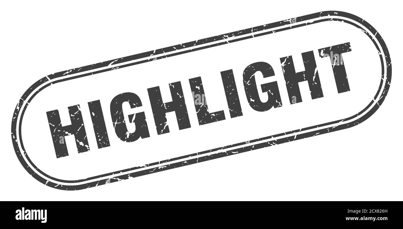 highlight stamp. rounded grunge sign on white background Stock Vector ...