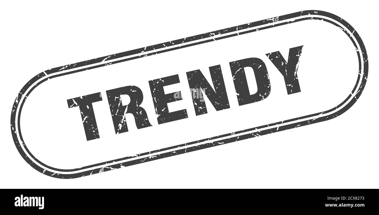 trendy stamp. rounded grunge sign on white background Stock Vector ...