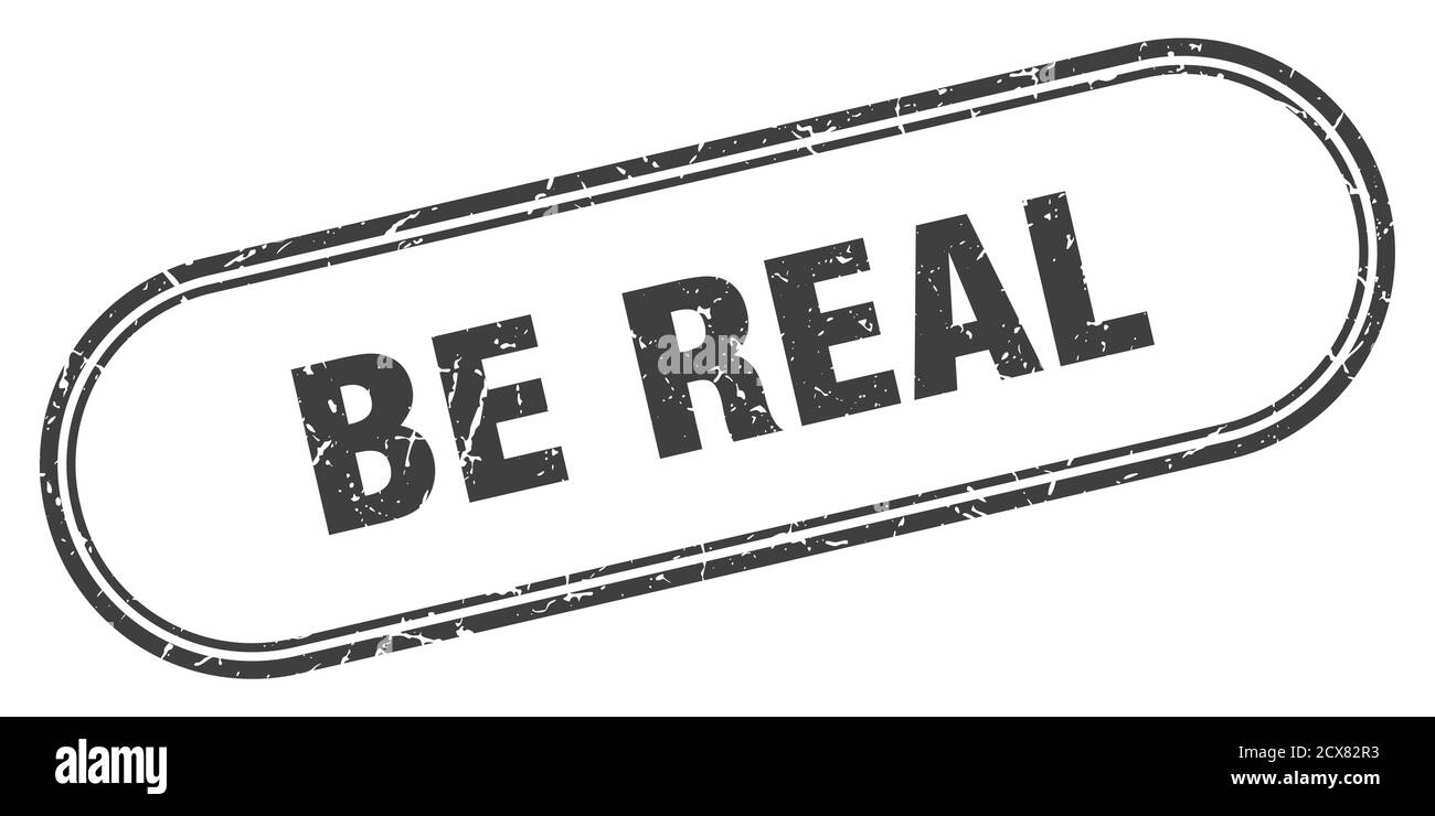 be real stamp. rounded grunge sign on white background Stock Vector ...