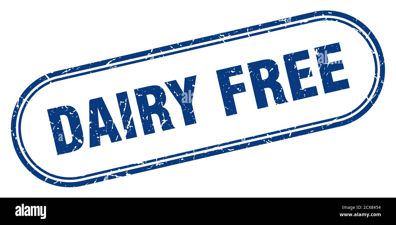 dairy free stamp. rounded grunge sign on white background Stock Vector ...