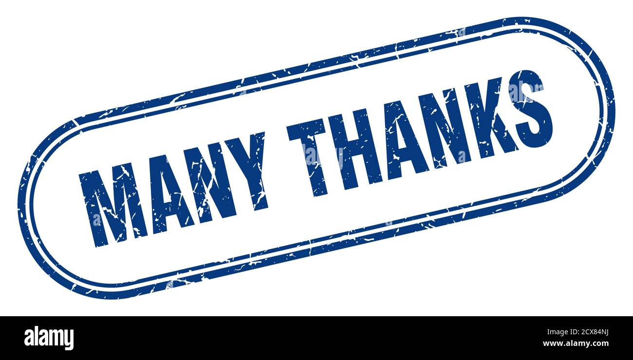 many thanks stamp. rounded grunge sign on white background Stock Vector ...