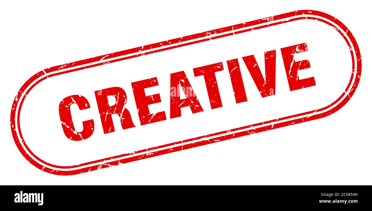 creative stamp. rounded grunge sign on white background Stock Vector ...