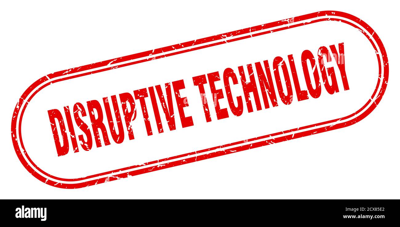 disruptive technology stamp. rounded grunge sign on white background ...