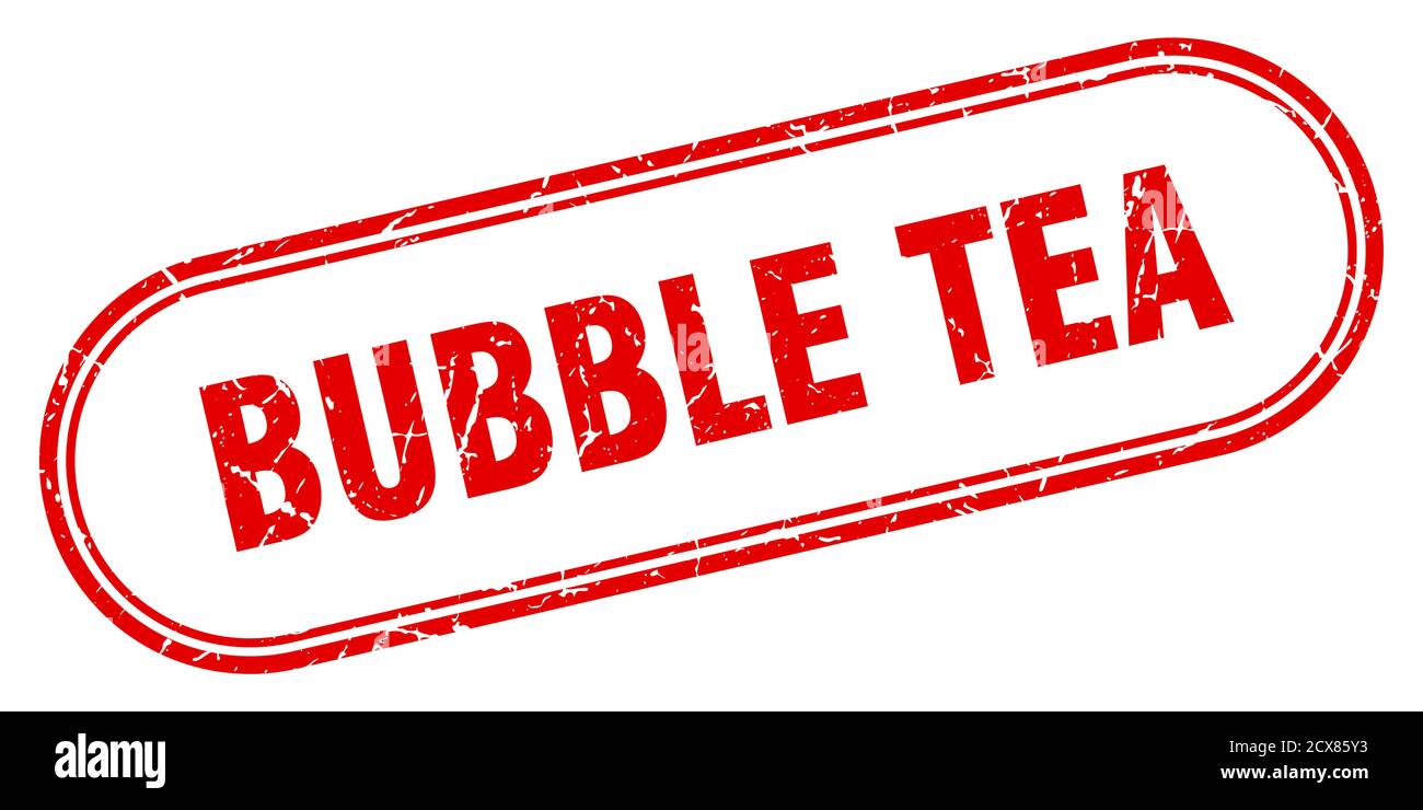 bubble tea stamp. rounded grunge sign on white background Stock Vector ...