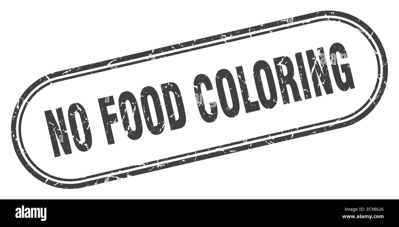 no food coloring stamp. rounded grunge sign on white background Stock ...