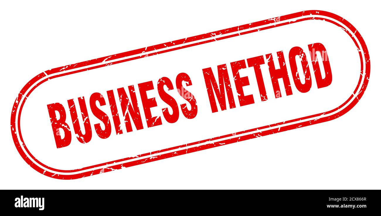 business method stamp. rounded grunge sign on white background Stock ...