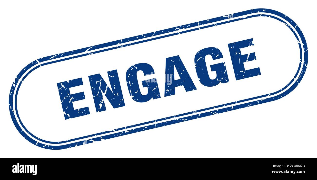 engage stamp. rounded grunge sign on white background Stock Vector ...