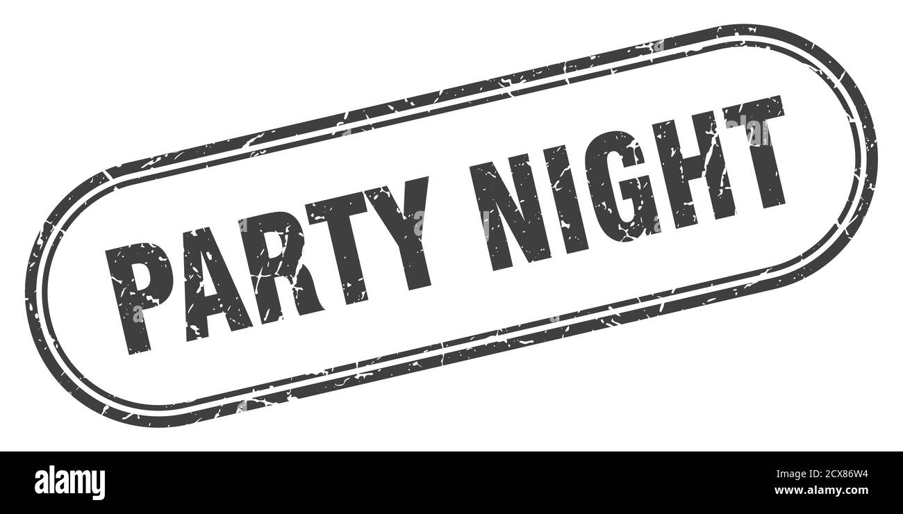 party night stamp. rounded grunge sign on white background Stock Vector ...
