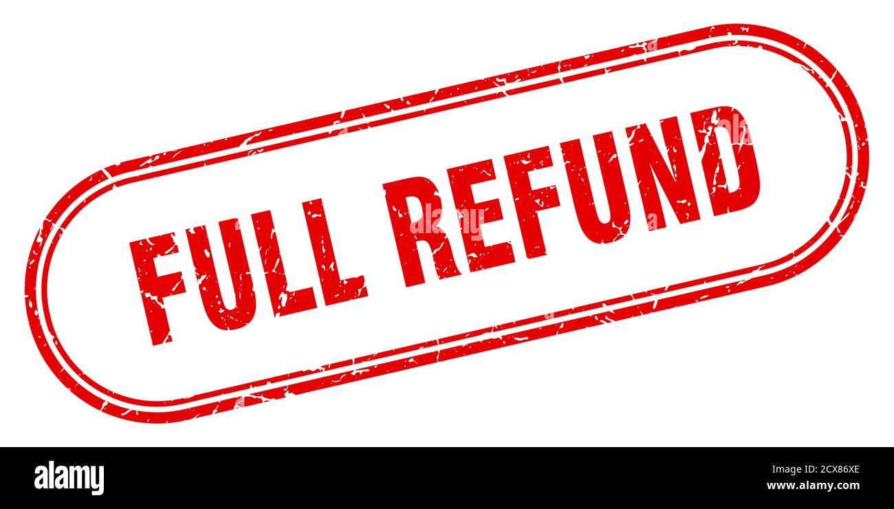 full refund stamp. rounded grunge sign on white background Stock Vector ...