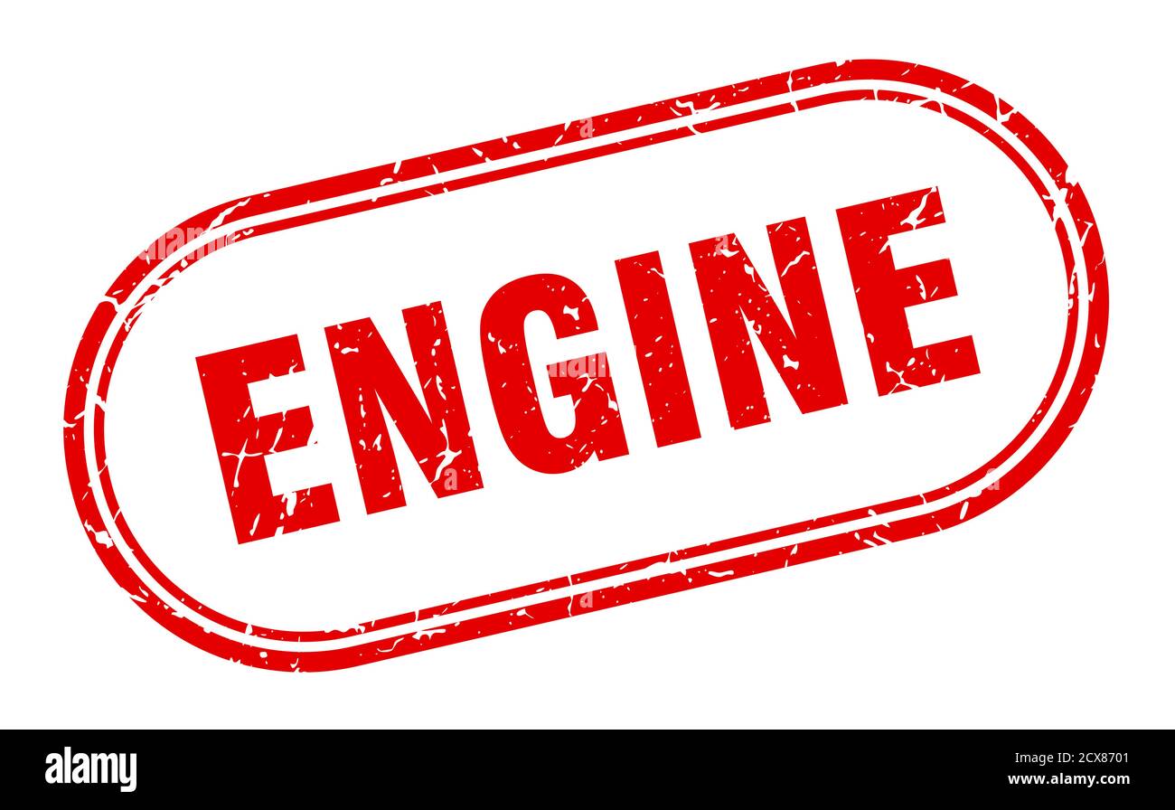 engine stamp. rounded grunge sign on white background Stock Vector ...
