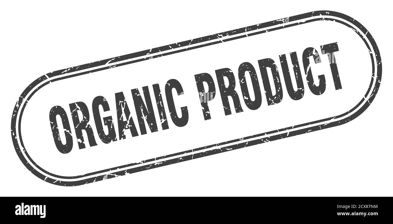 organic product stamp. rounded grunge sign on white background Stock ...