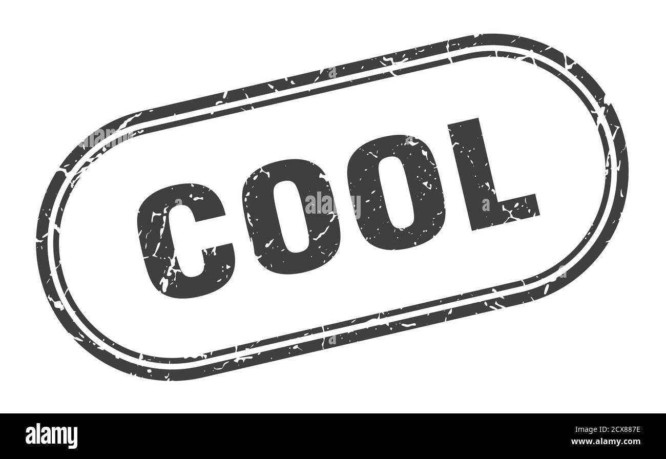 cool stamp. rounded grunge sign on white background Stock Vector Image ...
