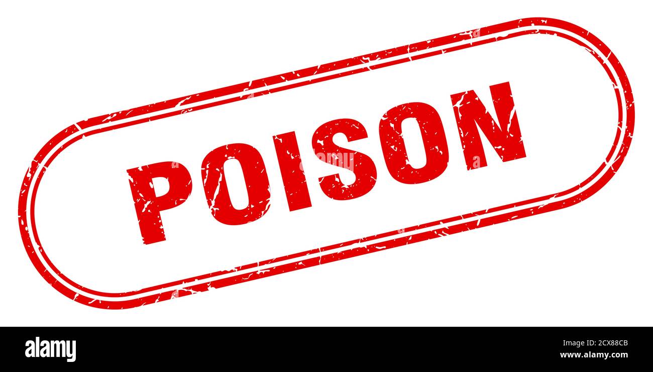 poison stamp. rounded grunge sign on white background Stock Vector ...