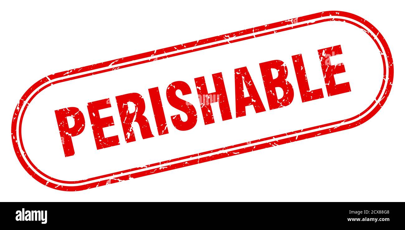 perishable stamp. rounded grunge sign on white background Stock Vector ...