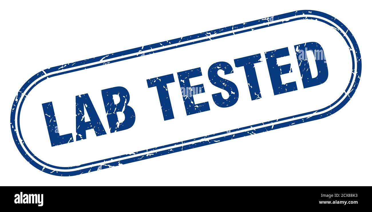 lab tested stamp. rounded grunge sign on white background Stock Vector ...