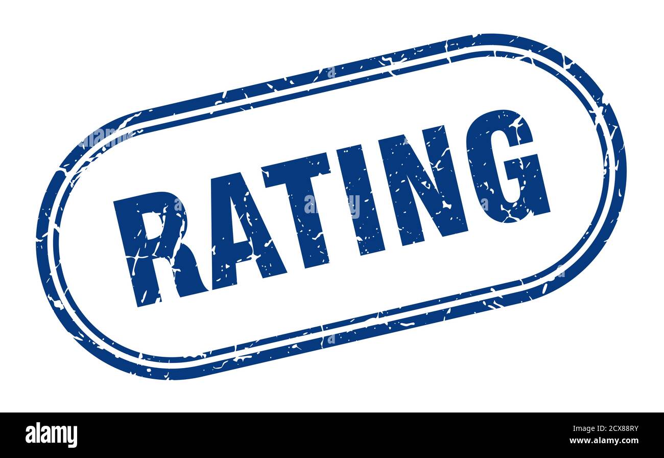 rating stamp. rounded grunge sign on white background Stock Vector ...