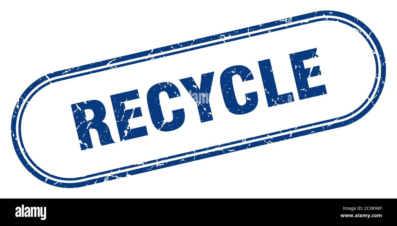 recycle stamp. rounded grunge sign on white background Stock Vector ...