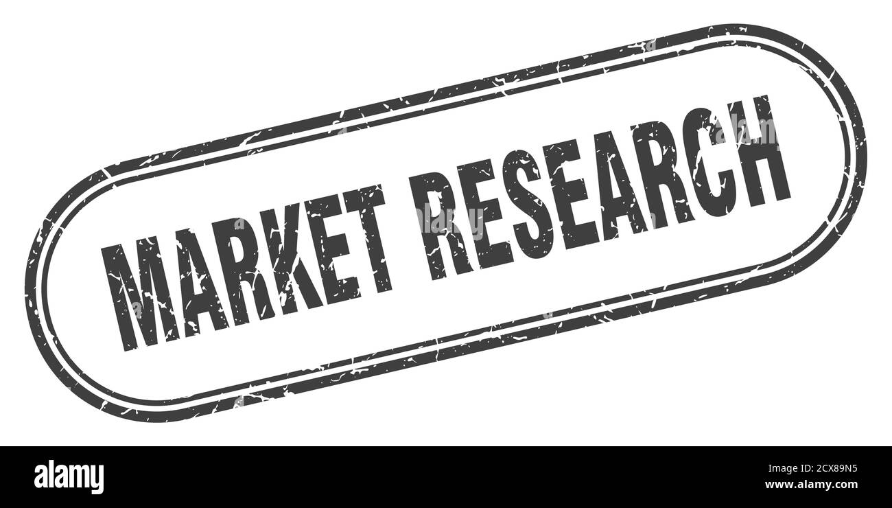 market research stamp. rounded grunge sign on white background Stock ...