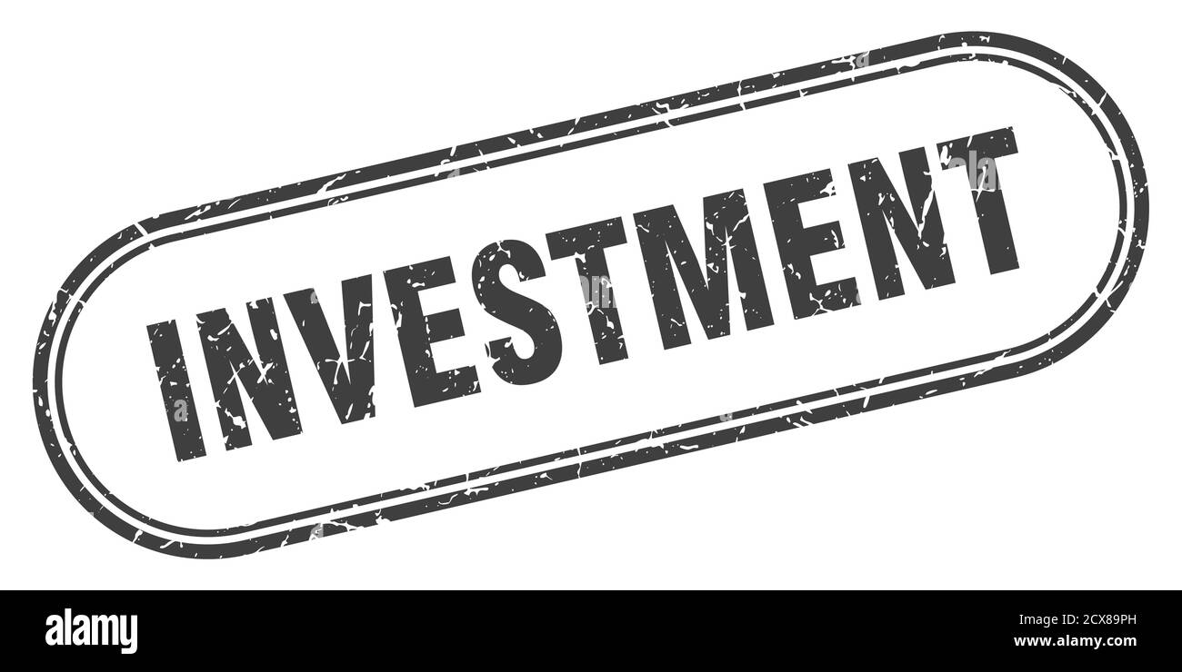 investment stamp. rounded grunge sign on white background Stock Vector ...