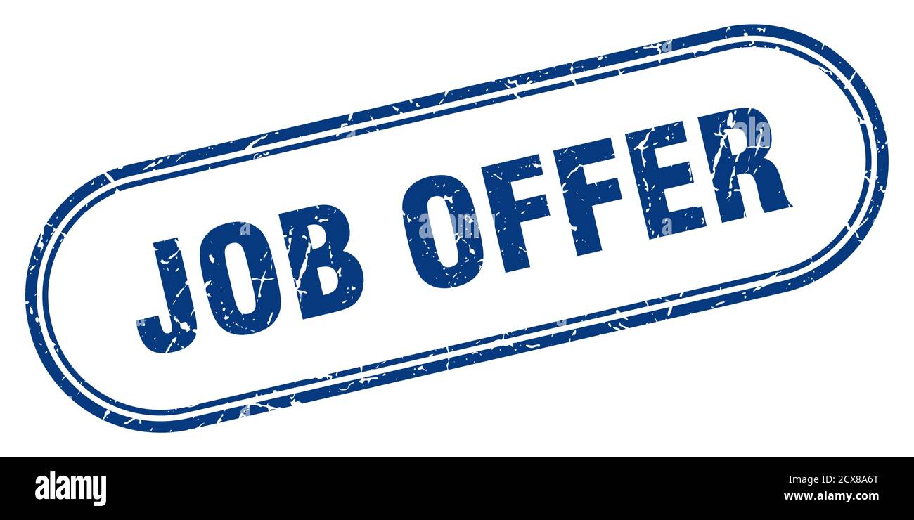 job offer stamp. rounded grunge sign on white background Stock Vector ...