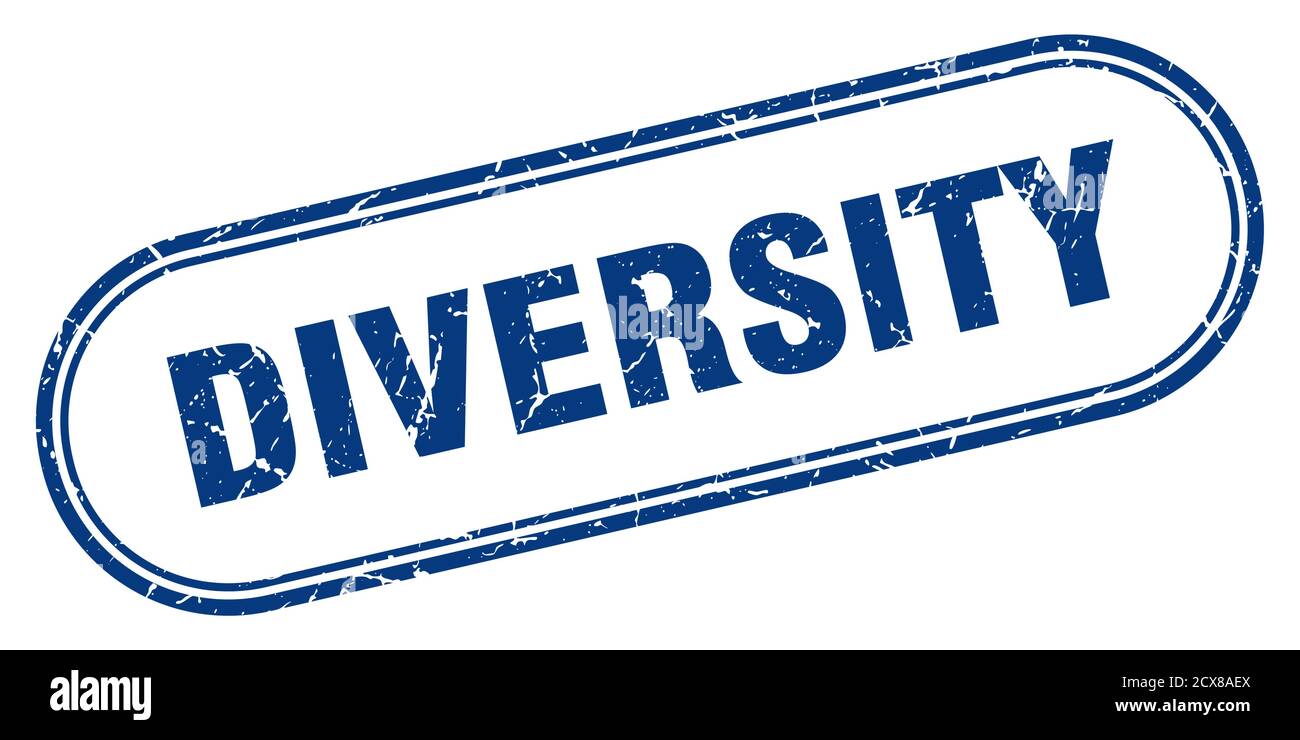 diversity stamp. rounded grunge sign on white background Stock Vector ...