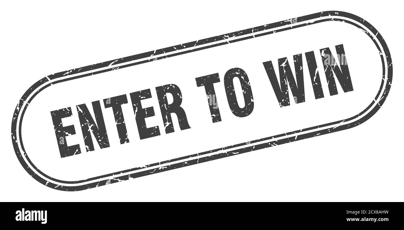 enter to win stamp. rounded grunge sign on white background Stock ...