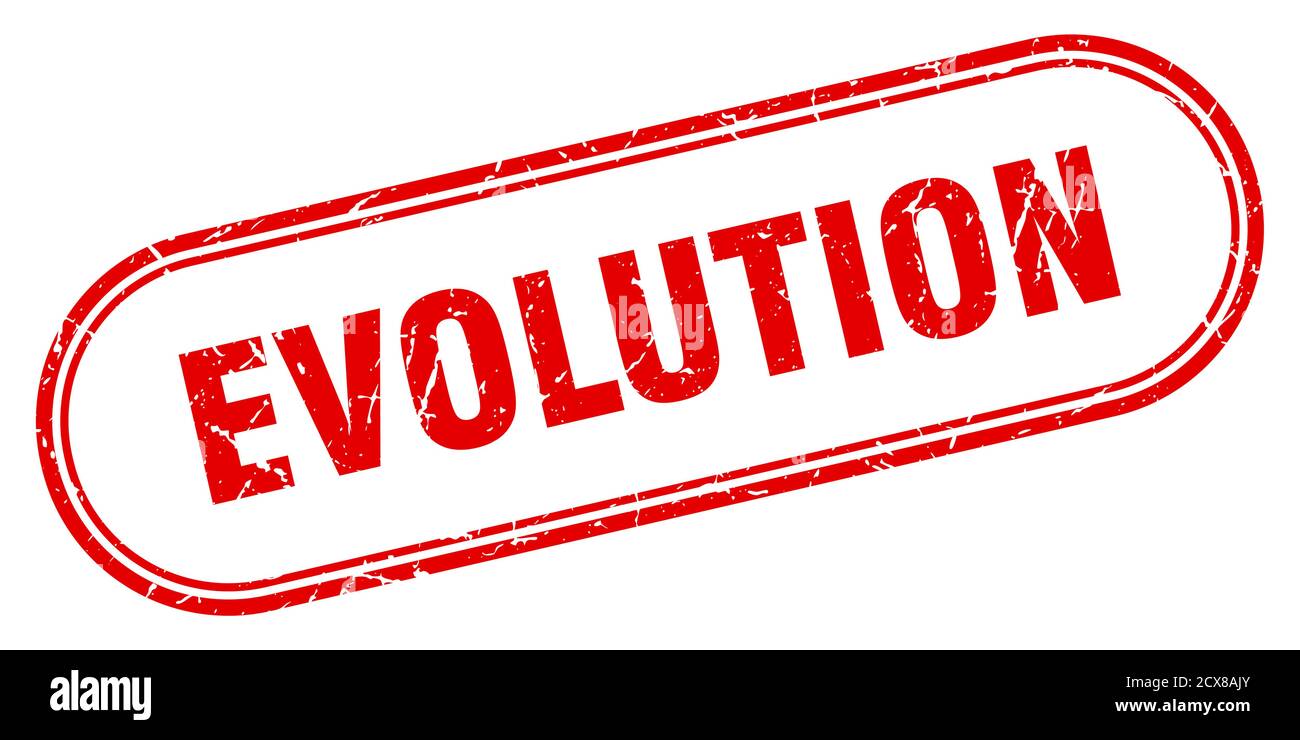 evolution stamp. rounded grunge sign on white background Stock Vector ...