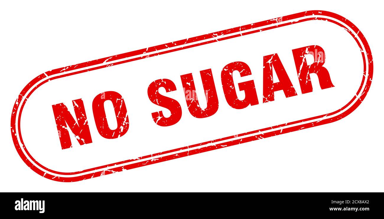 no sugar stamp. rounded grunge sign on white background Stock Vector ...