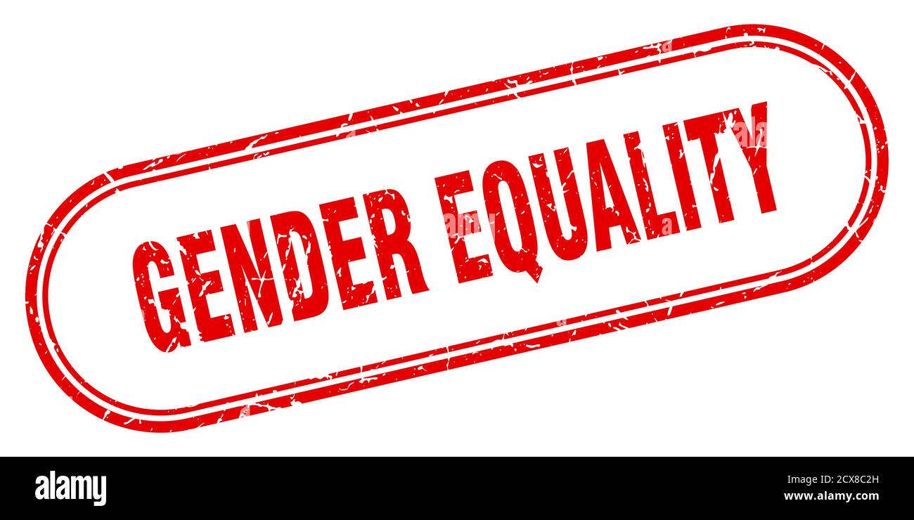 gender equality stamp. rounded grunge sign on white background Stock ...