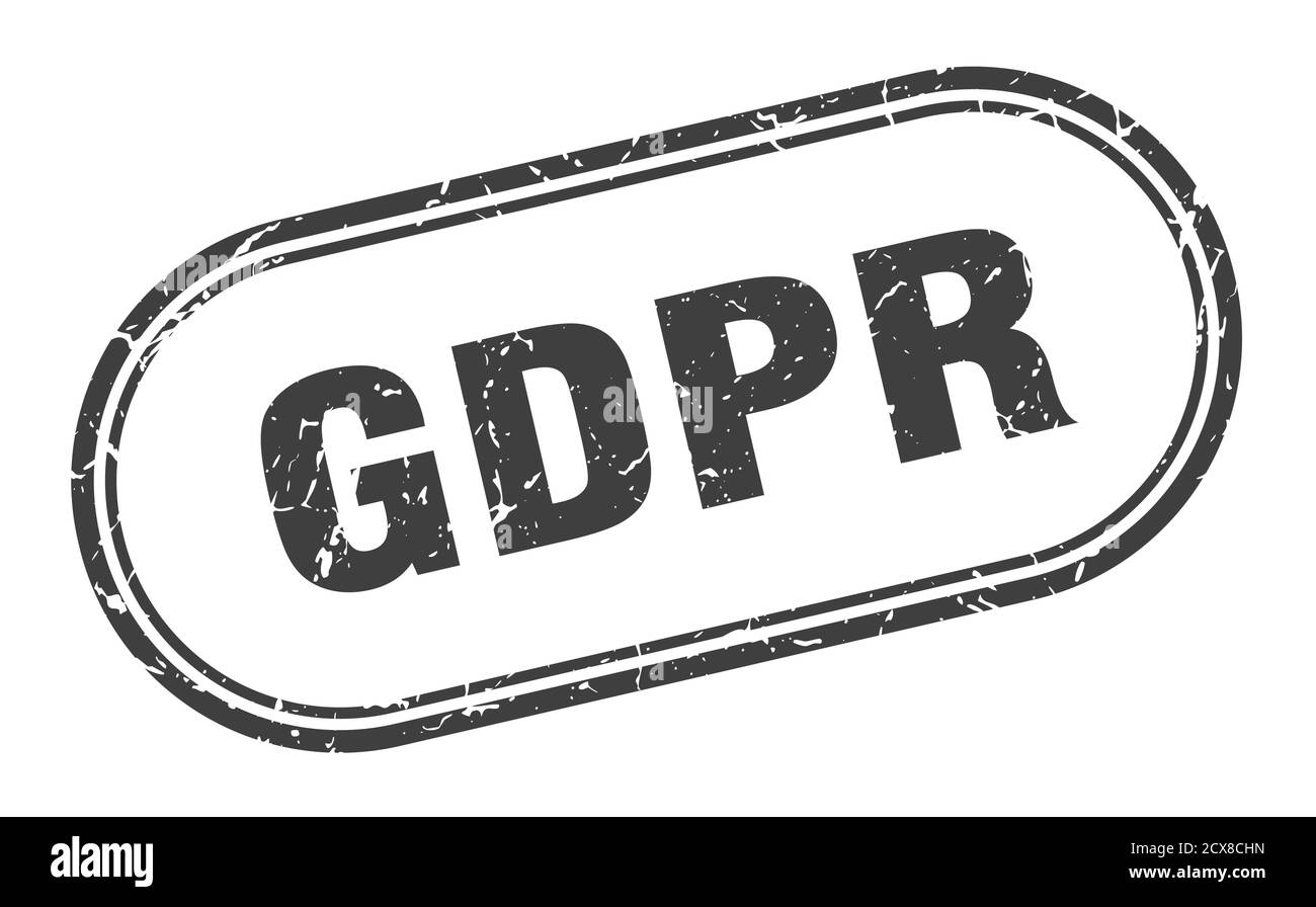 gdpr stamp. rounded grunge sign on white background Stock Vector Image ...