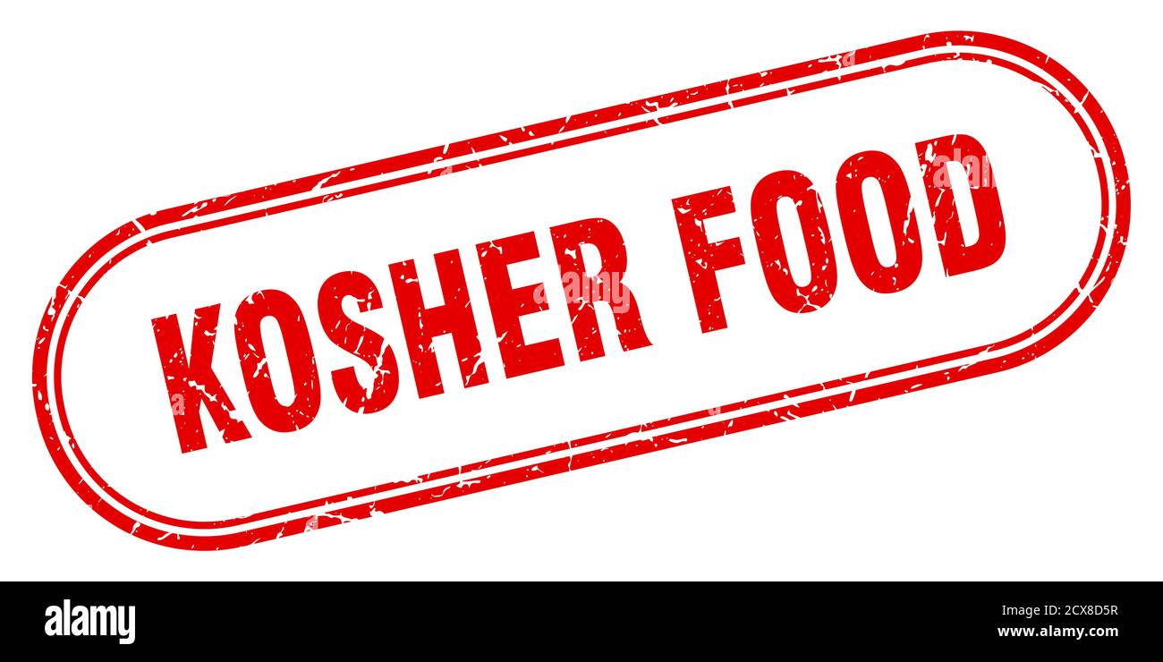 kosher food stamp. rounded grunge sign on white background Stock Vector ...