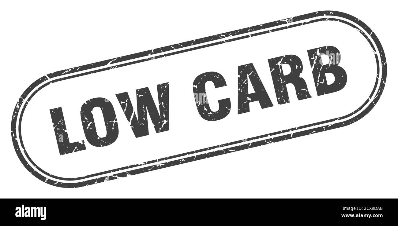 low carb stamp. rounded grunge sign on white background Stock Vector ...