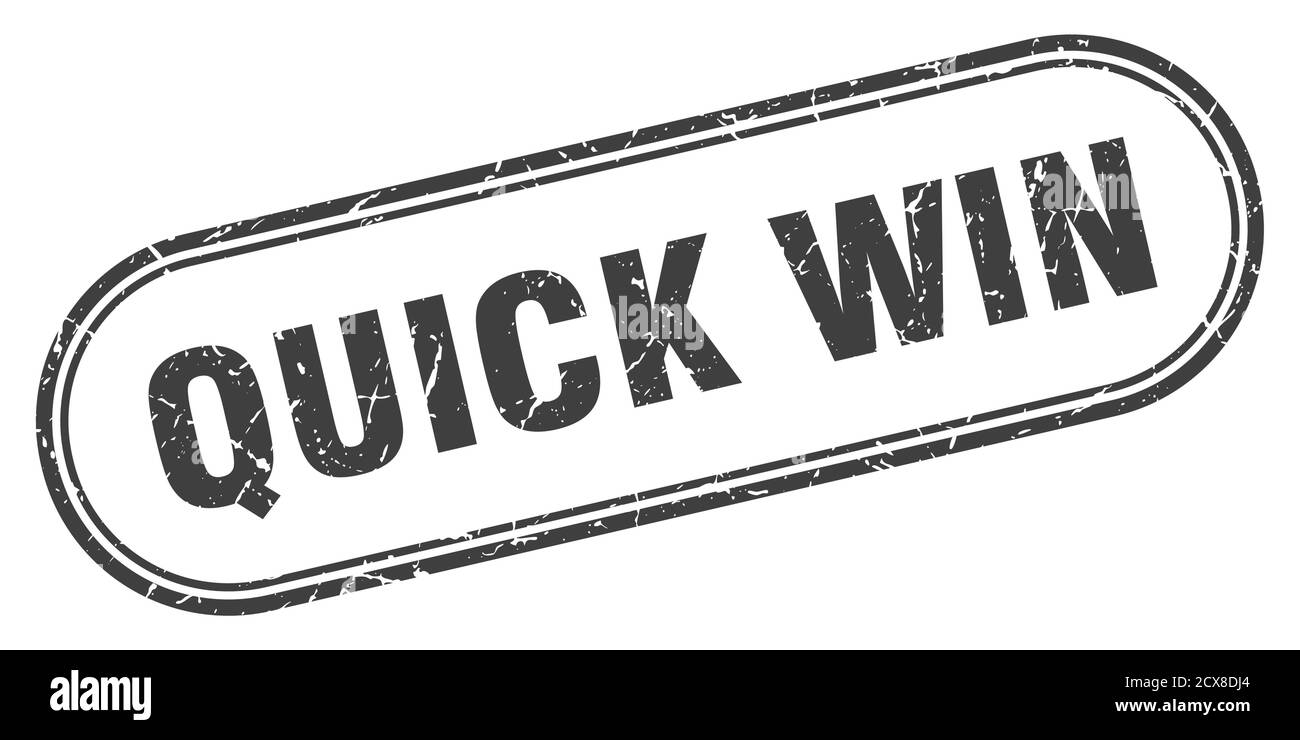 quick win stamp. rounded grunge sign on white background Stock Vector ...
