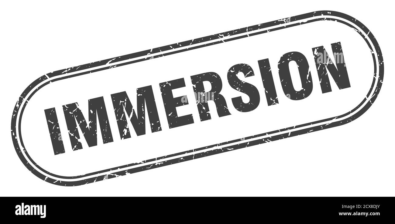 immersion stamp. rounded grunge sign on white background Stock Vector ...