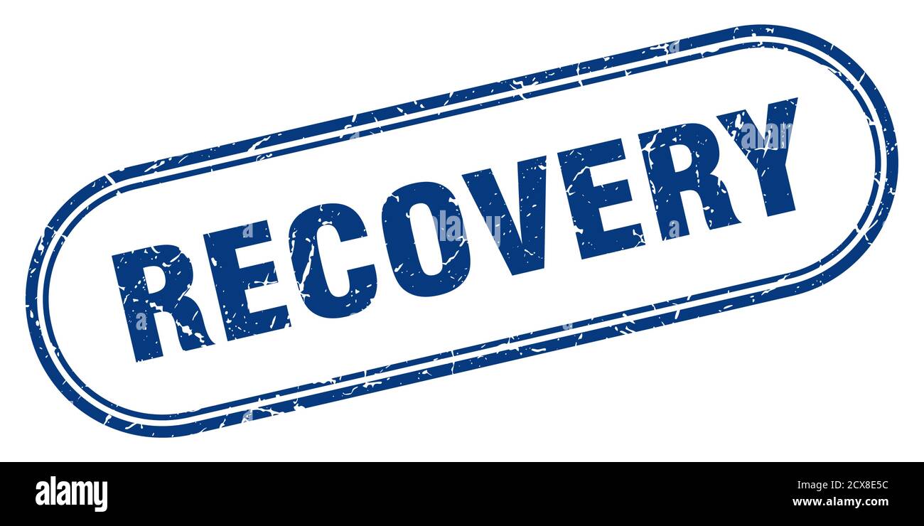 recovery stamp. rounded grunge sign on white background Stock Vector ...