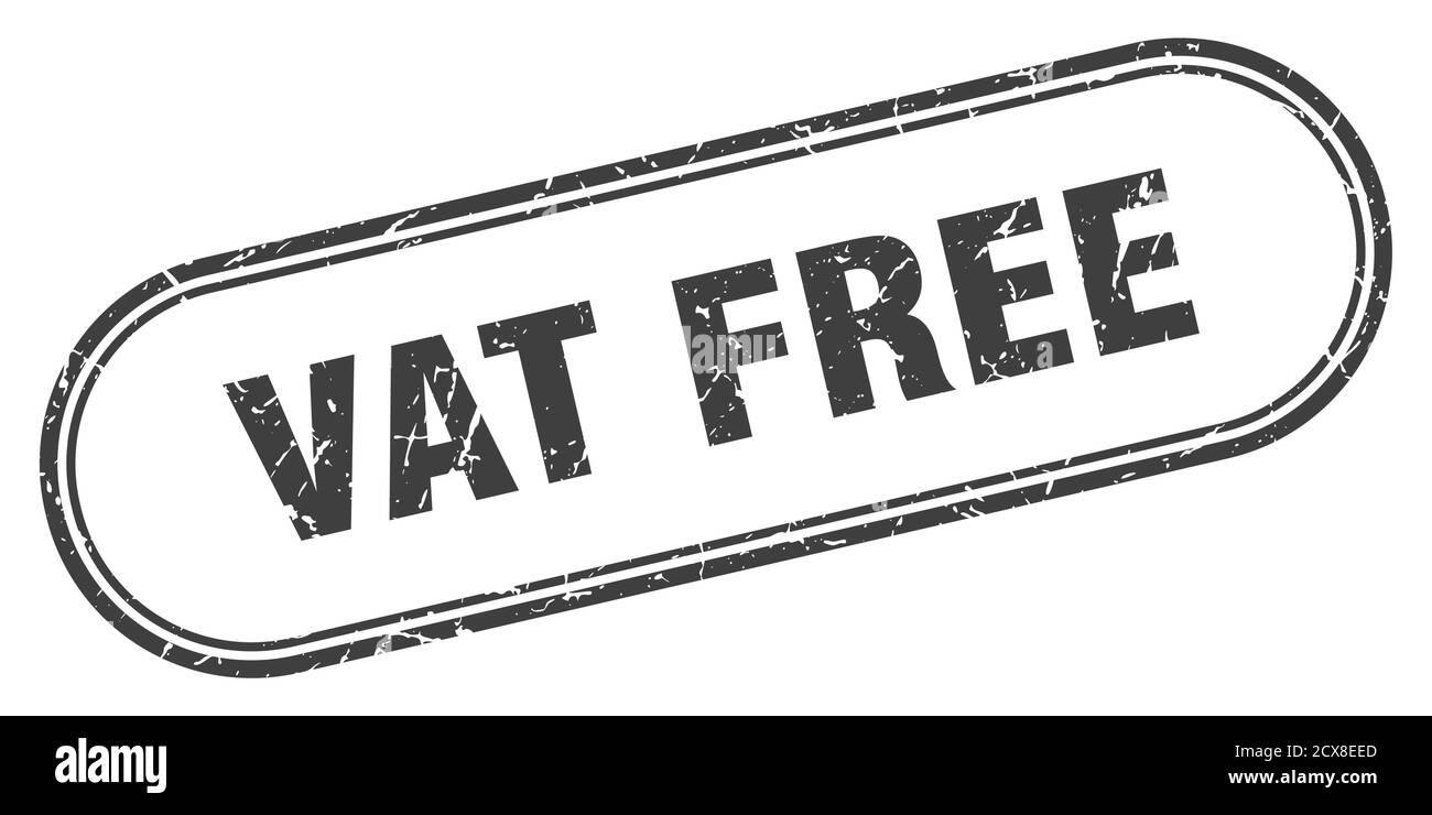 vat free stamp. rounded grunge sign on white background Stock Vector ...