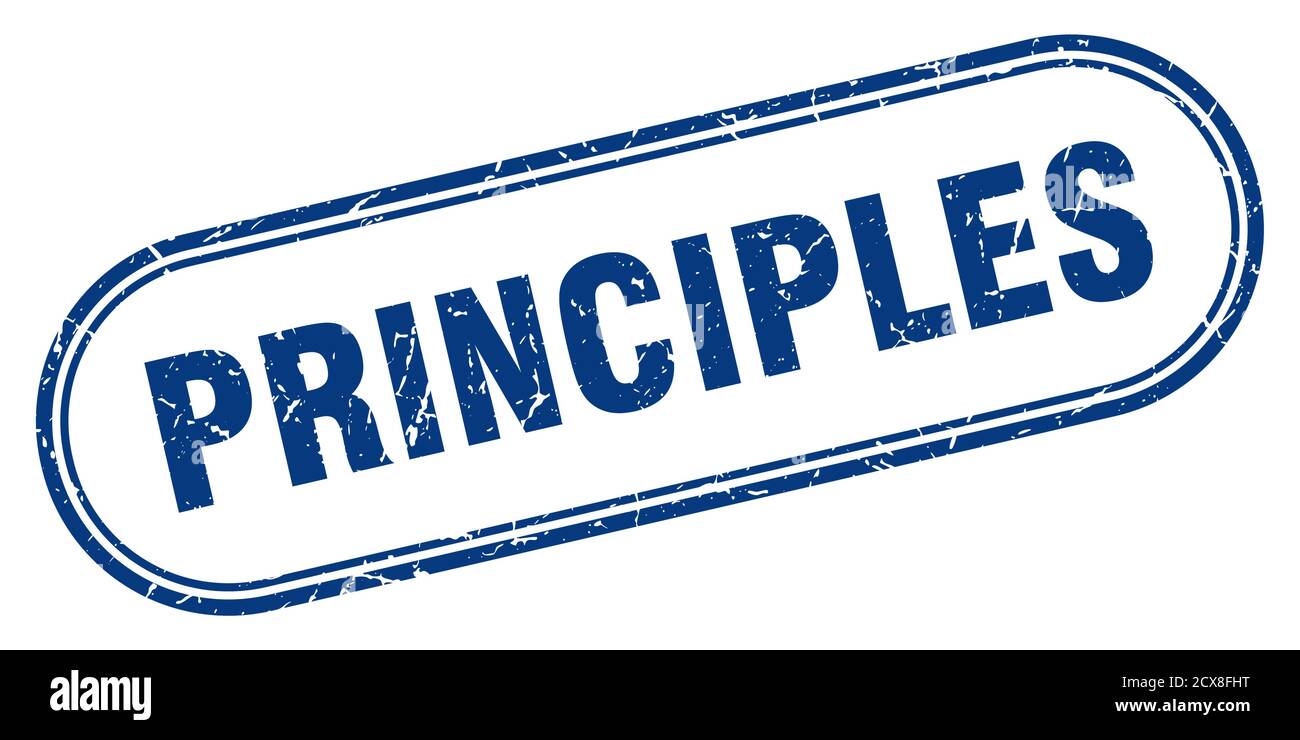 principles stamp. rounded grunge sign on white background Stock Vector ...