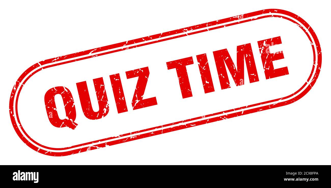 quiz time stamp. rounded grunge sign on white background Stock Vector ...