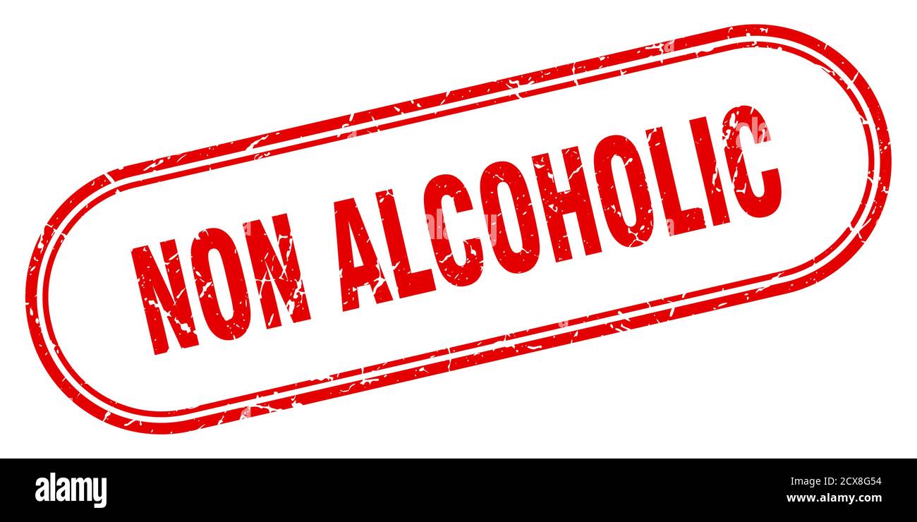 non alcoholic stamp. rounded grunge sign on white background Stock ...