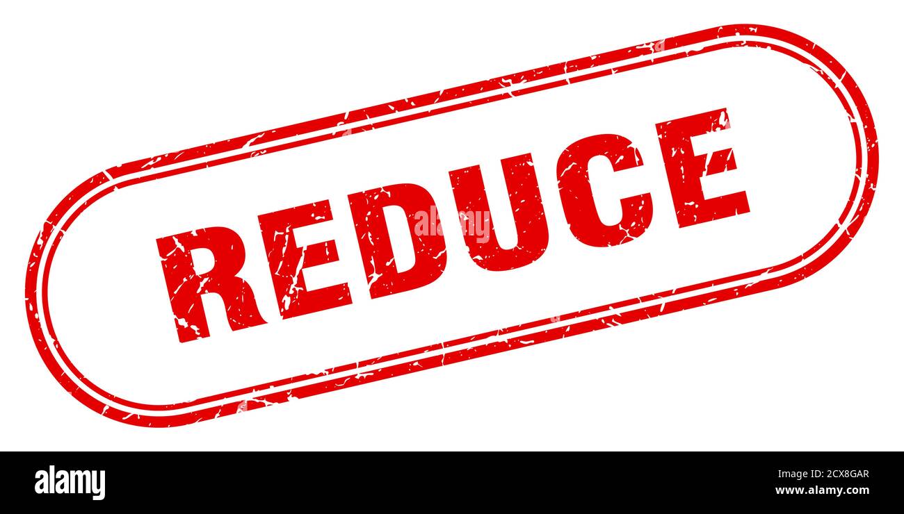 reduce stamp. rounded grunge sign on white background Stock Vector ...
