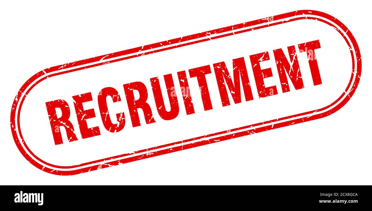 recruitment stamp. rounded grunge sign on white background Stock Vector ...