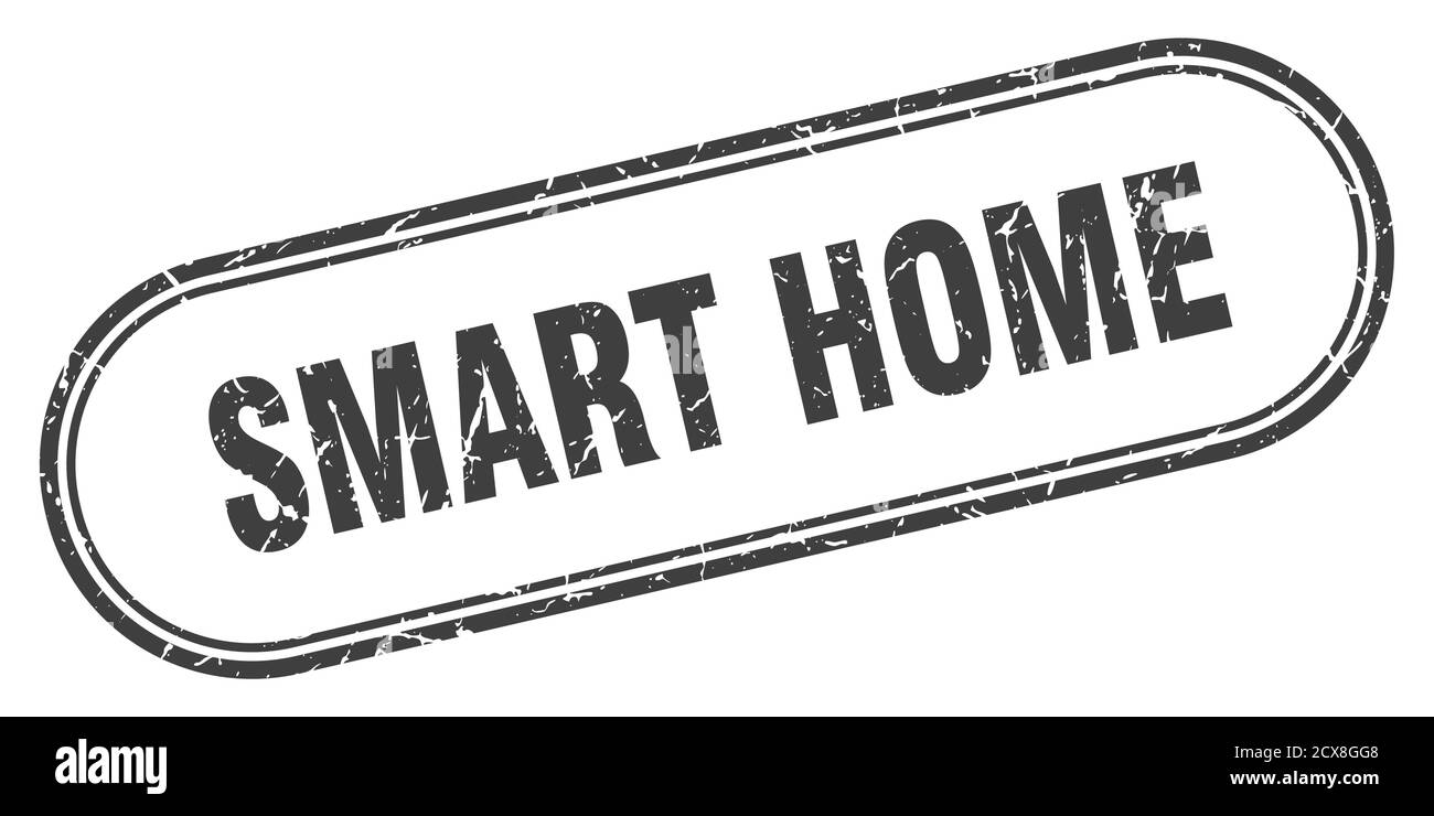 smart home stamp. rounded grunge sign on white background Stock Vector ...