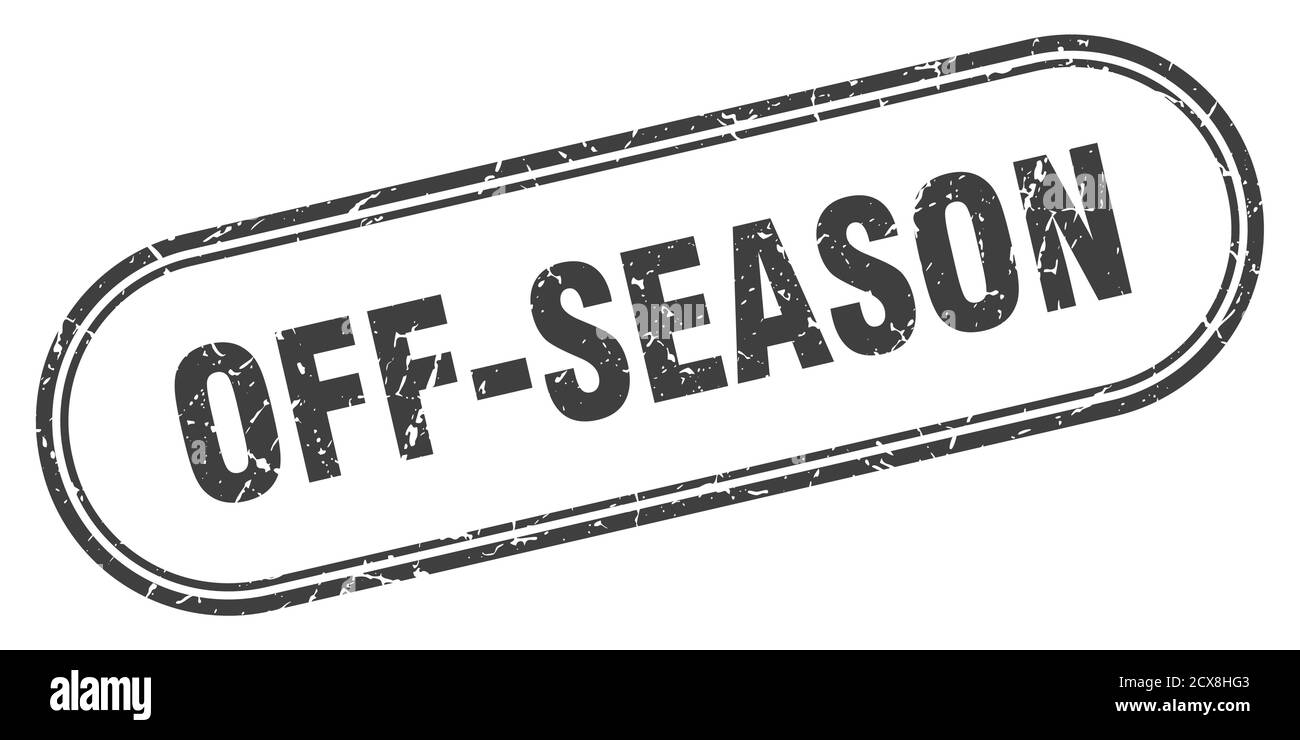 off-season stamp. rounded grunge sign on white background Stock Vector ...