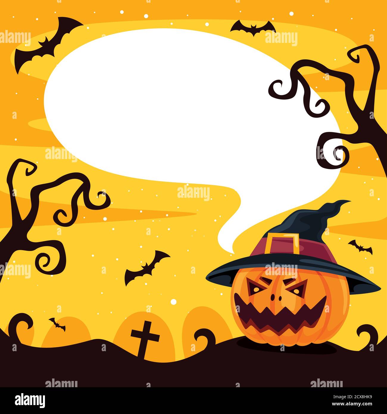 Halloween Design With Cartoon Character Stock Vector Image & Art - Alamy