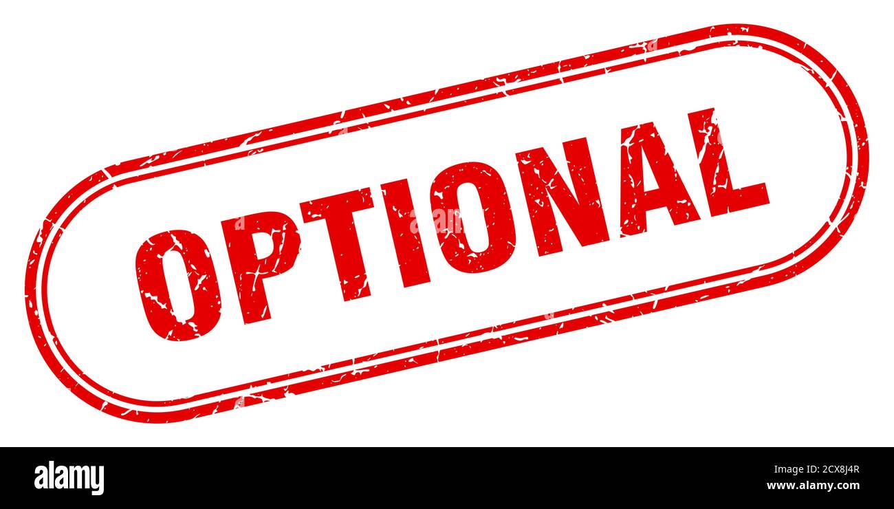 optional stamp. rounded grunge sign on white background Stock Vector ...